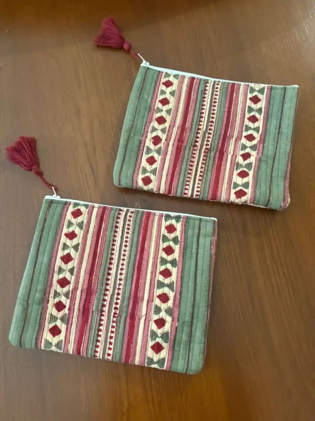 Flat Pouches – Set of 2 – Jaipur Gold