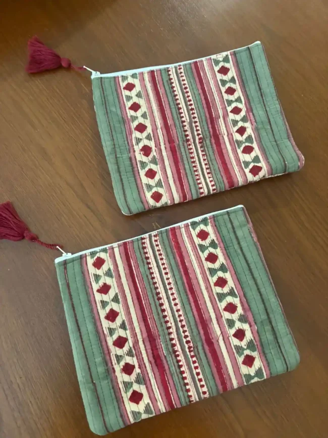Flat Pouches – Set of 2 – Jaipur Gold